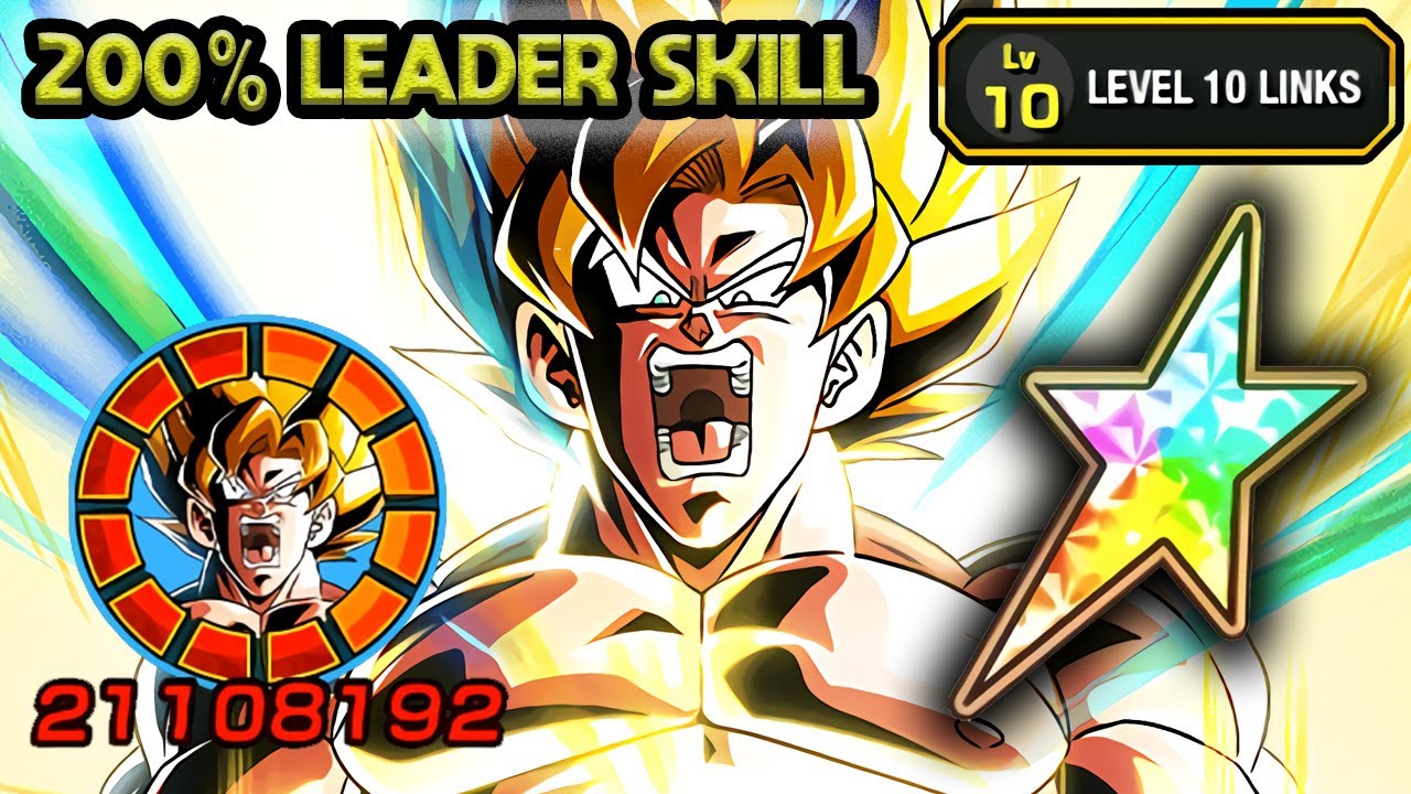 200% LEADER SKILL! 100% AGL LR SSJ SPIRIT BOMB GOKU LEVEL 10 LINKS ...
