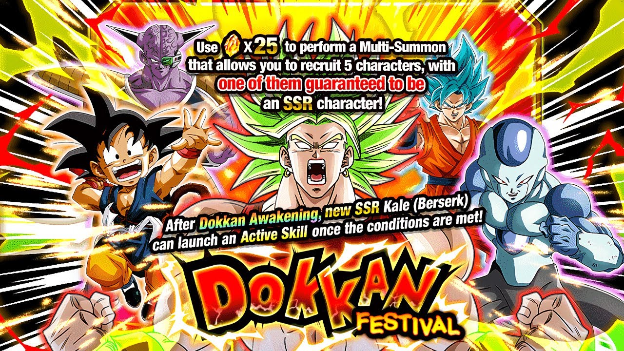 GLOBAL AGL SSJ2 KALE DOKKAN FESTIVAL BANNER summons (MAIN) Dragon Ball Z Dokkan Battle │ 2023 ...